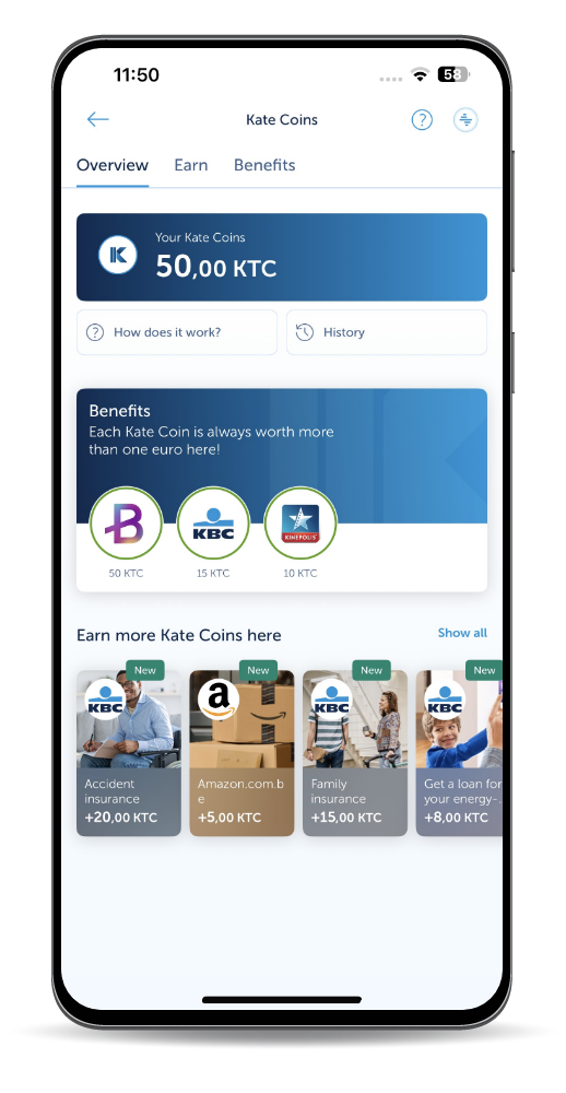 You can do more with Kate Coins - KBC Brussels Bank & Insurance